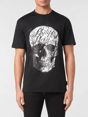 Philipp Plein Skull Cotton T-shirt - Black