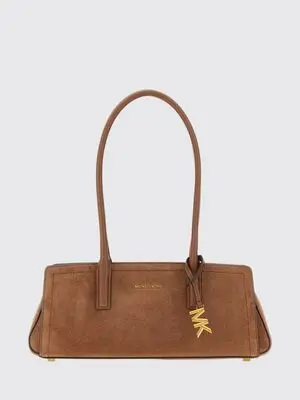 Michael Kors Laila Suede Shoulder Bag With Logo Charm - Leather
