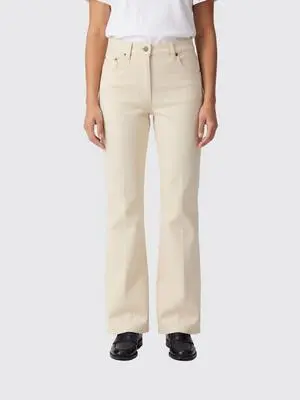 Valentino Garavani Cotton Denim Flared Jeans - Beige