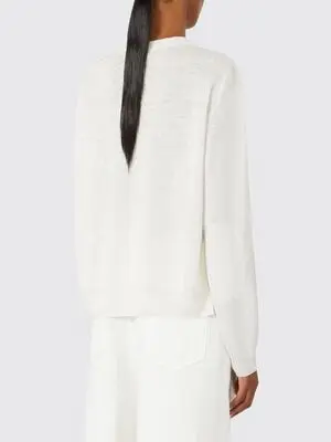 Max Mara Linen Crew Neck Sweater - White
