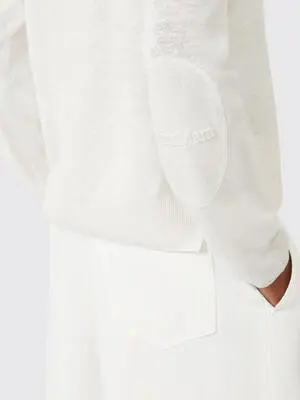 Max Mara Linen Crew Neck Sweater - White