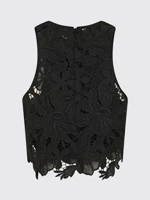 Sportmax Cropped Lace Top - Black