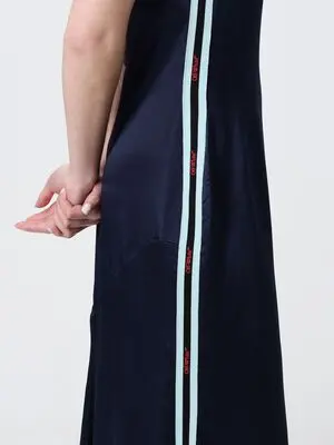 Off-White Satin Midi Dress