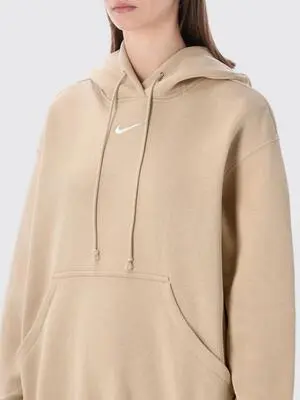 Nike Phoenix Hoodie In Stretch Cotton - Beige
