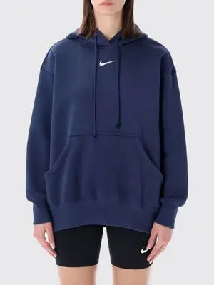 Nike Phoenix Hoodie In Stretch Cotton - Blue