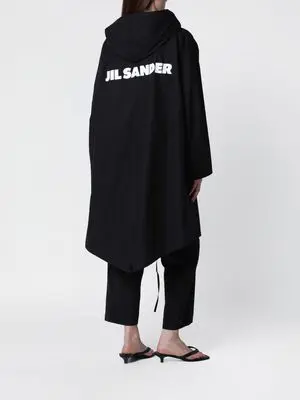 JIL SANDER Long Cotton Parka With Hood And Drawstring