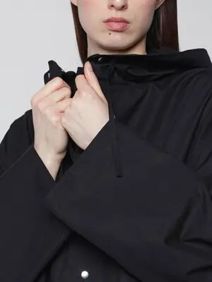 JIL SANDER Long Cotton Parka With Hood And Drawstring