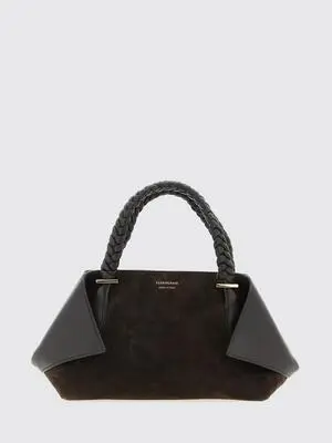 FERRAGAMO Suede Bag With Flaps - Brown