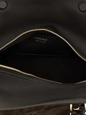 FERRAGAMO Suede Bag With Flaps
