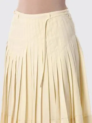 LOW CLASSIC Pleated Skirt In Cotton Blend - White 1