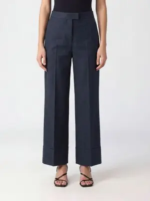 PT TORINO Cotton And Linen Trousers - Blue