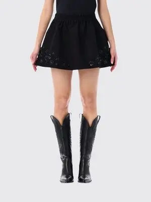 GOLDEN GOOSE Sequined Cotton Mini Skirt - Black