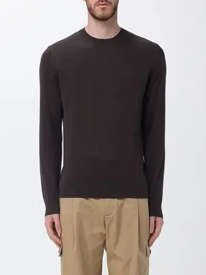 PAOLO PECORA Cotton And Silk Knit - Brown
