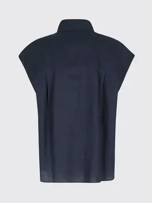 Vince Basic Linen Blend Shirt - Blue