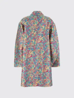 Dries Van Noten Knee-length Single-breasted Coat With Abstract Pattern