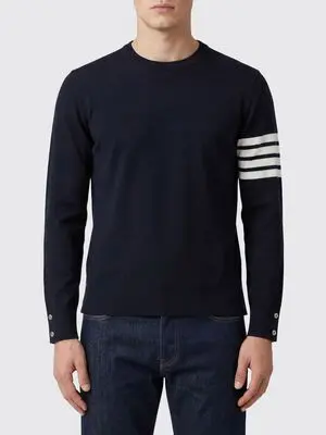 Thom Browne Striped Sleeve Jumper - Blue