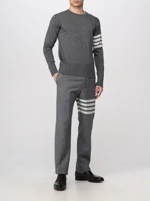 Thom Browne Striped Sleeve Jumper - Grey