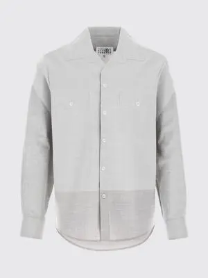 MAISON MARGIELA Wool Blend Utility Shirt With Cuban Collar