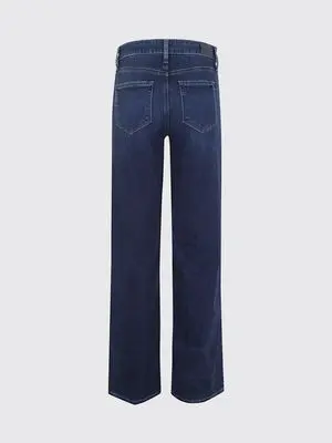 Paige Wide Leg Jeans In Cotton Denim
