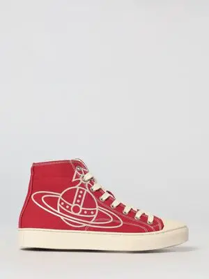 VIVIENNE WESTWOOD Orb Print Cotton Plimsoll Sneakers - Red