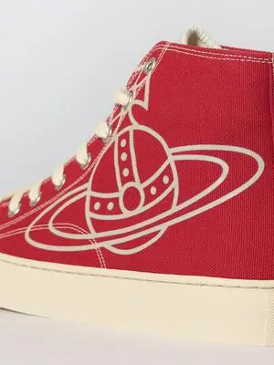 VIVIENNE WESTWOOD Orb Print High Top Sneakers - Red