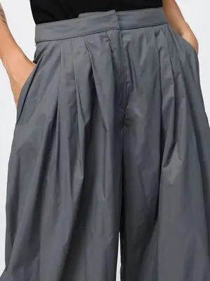 Emporio Armani Wide-leg Technical Fabric Trousers With Drawstring