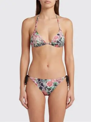 Philipp Plein Floral Lycra Bikini Top Swimsuit - Multicolor