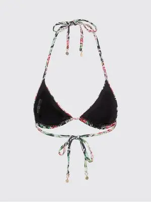 Philipp Plein Floral Lycra Bikini Top Swimsuit