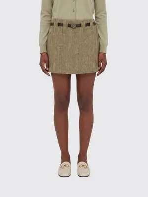 FERRAGAMO Linen Mini Skirt - Multicolor