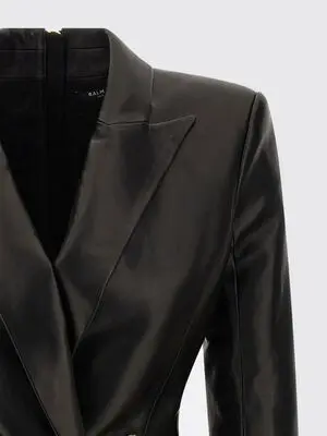 Balmain Double-breasted Leather Dress