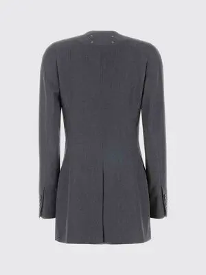 MAISON MARGIELA Single-breasted Cropped Virgin Wool Blazer With Tie Fastening