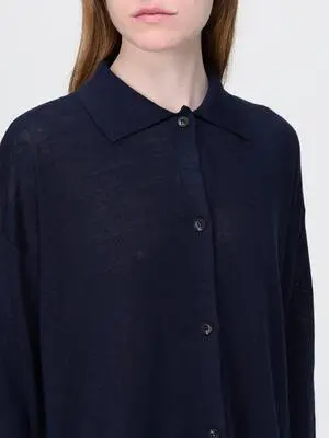 Max Mara Linen Knit Polo Shirt - Blue