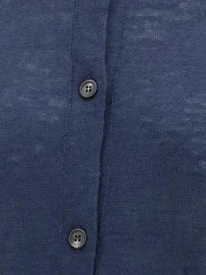Max Mara Linen Knit Polo Shirt - Blue
