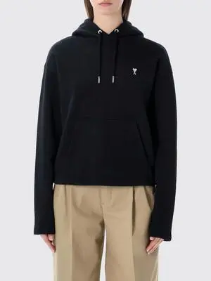 AMI Paris Cotton Hoodie - Black