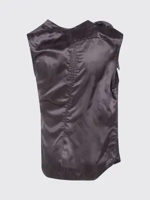 Rick Owens Sleeveless High Neck Cupro Top - Grey