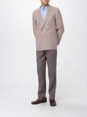 Brunello Cucinelli Double-breasted Silk Blend Blazer