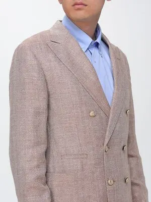 Brunello Cucinelli Double-breasted Silk Blend Blazer