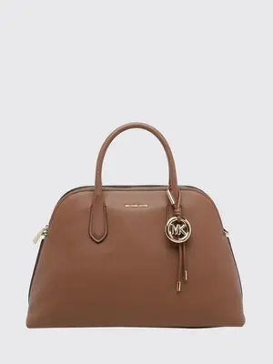 Michael Kors Freddie Handbag With Mk Monogram And Logo Charm - Brown