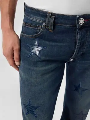 Philipp Plein Skinny Jeans With Star Print