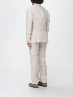 LARDINI Double-breasted Linen Blend Dress
