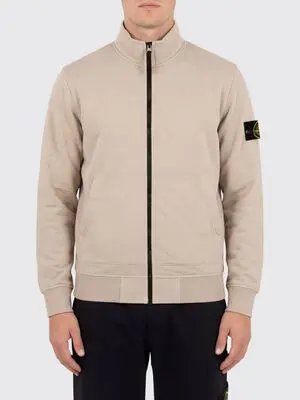 Stone Island Cotton Zip-up Sweatshirt - Brown