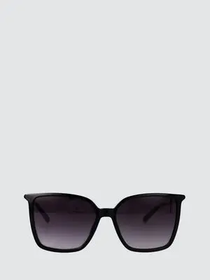 Calvin Klein Acetate Cat Eye Sunglasses With Lettering Logo