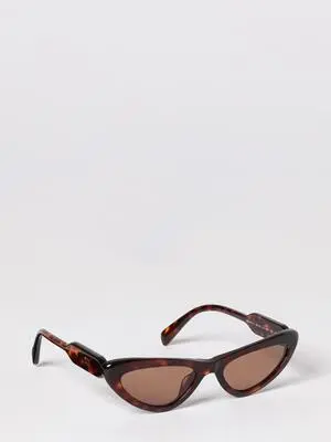 Miu Miu Triangular Frame Acetate Sunglasses With Contrast Logo - Fa01