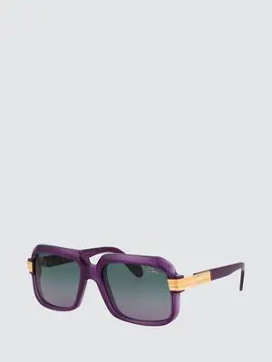 Cazal Rectangular Sunglasses In Purple Acetate With Gradient Lenses - Violet