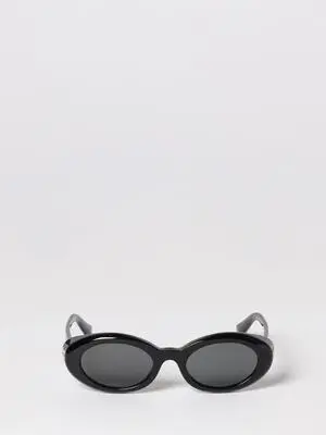 Miu Miu Oval Tortoiseshell Acetate Sunglasses - Black