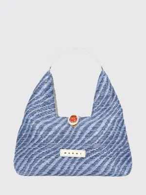 Marni Wavy Mini Trapeze Bag - Blue