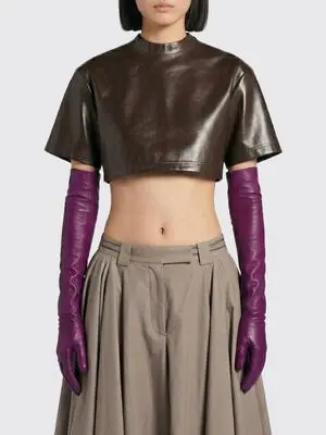 Balenciaga Leather Cropped Top