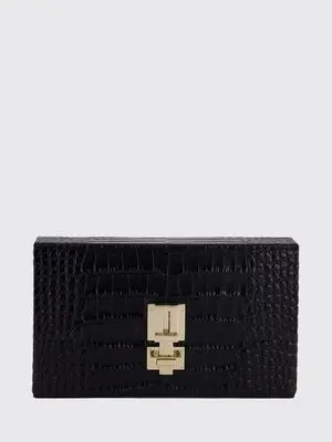 TOM FORD Crocodile Print Leather Clutch - Black