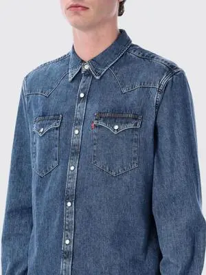 LEVI'S Barstow Long-sleeved Cotton Shirt - Blue
