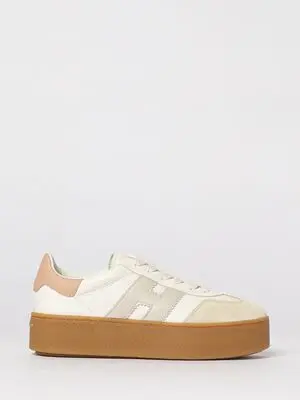 Hogan Lace Up Platform Sneakers - Beige